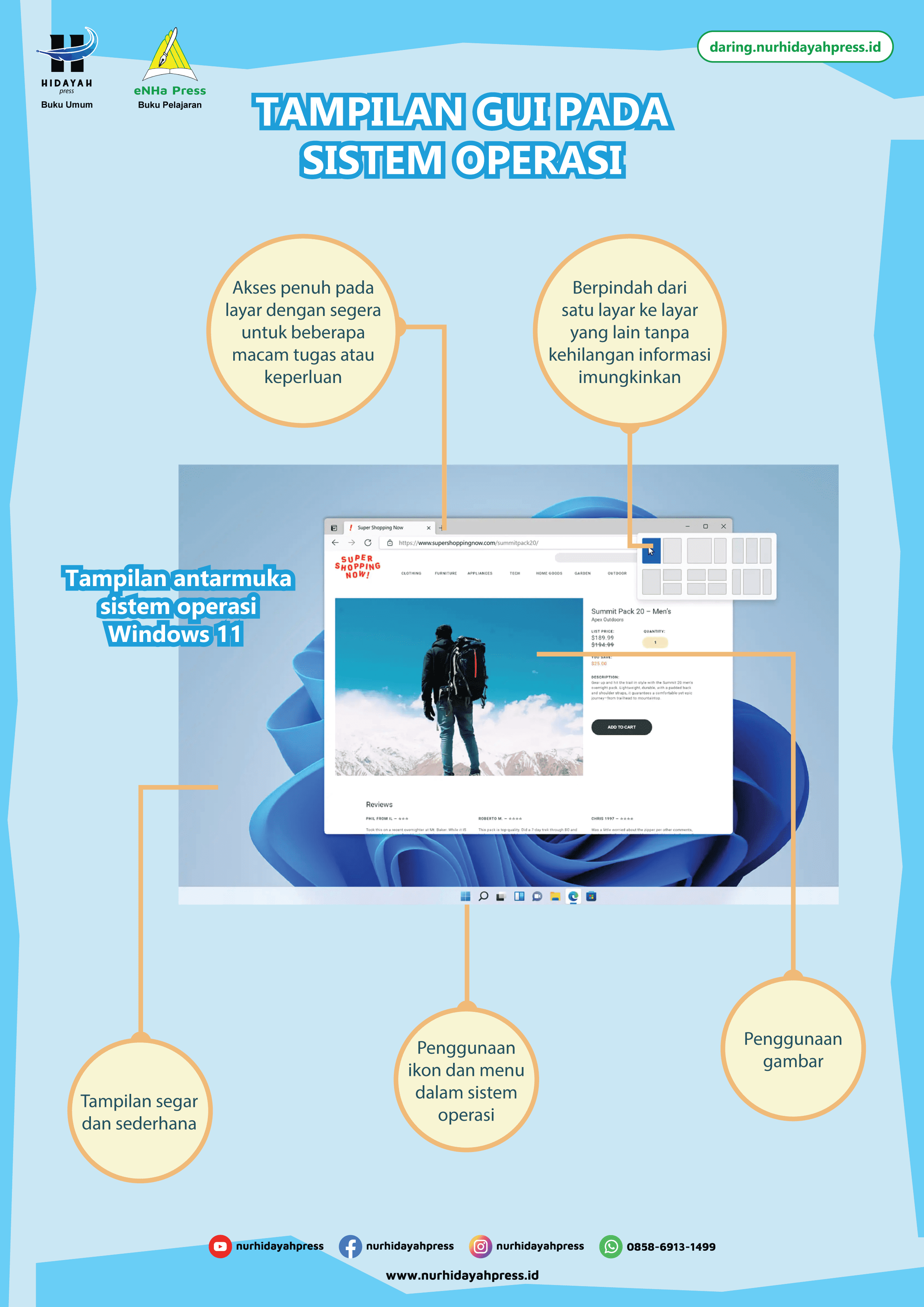 Tampilan GUI pada Sistem Operasi (Windows 11) - Daring Nur Hidayah Press